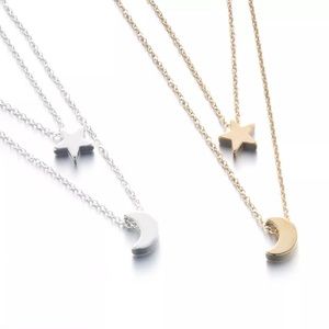 Boutique | Jewelry | 33 Boho Multilayer Star Moon Pendant Necklace ...